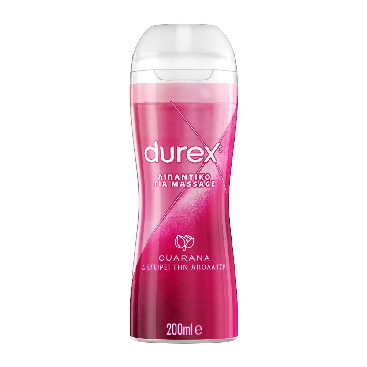 Durex Massage Lube Guarana Διεγερτικό Τζελ & Λιπαντικό Μασάζ 200ml ...